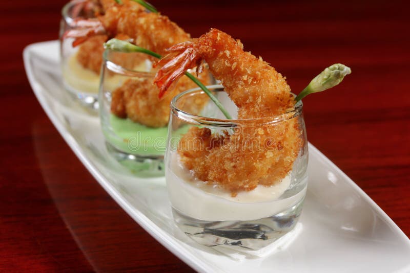 Three Shrimp in Three Glass Stock Image - Image of dress, rack: 61503823