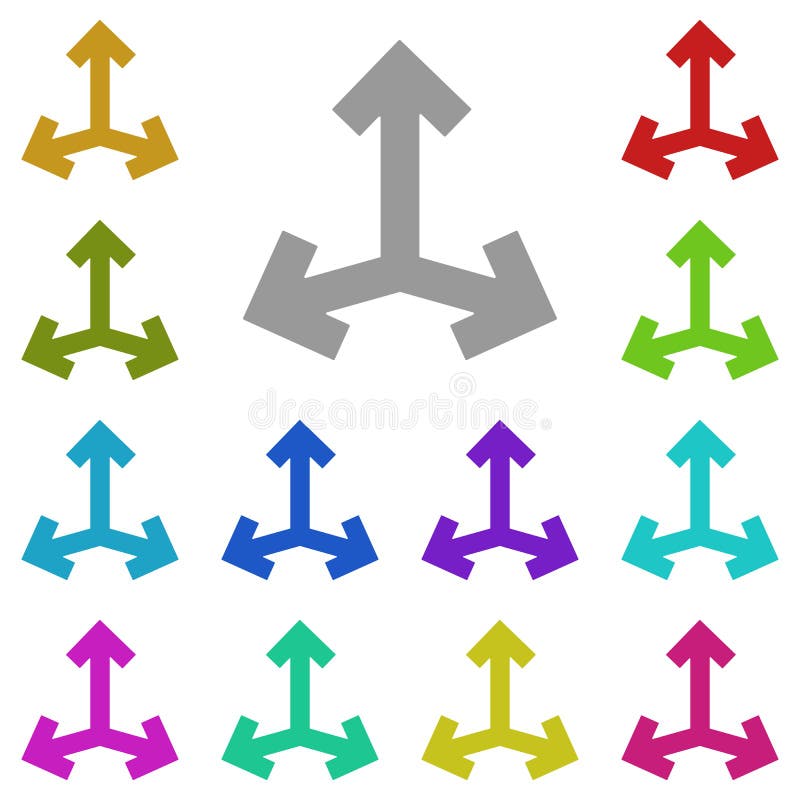 Three Arrows Flat Circle Stock Illustrations – 459 Three Arrows Flat ...