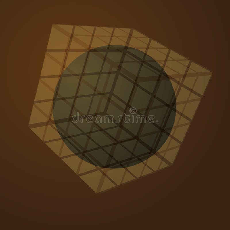 A Three Sided Cube Puzzle Box with a Globe in 3D Stock Vector ...