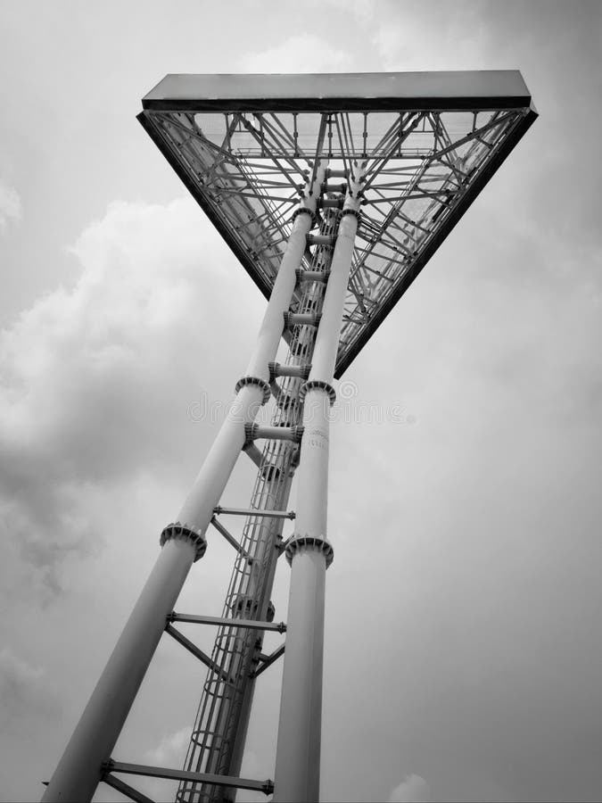 Three Sided Steel Structure Billboard Support Stock Photo - Image of ...
