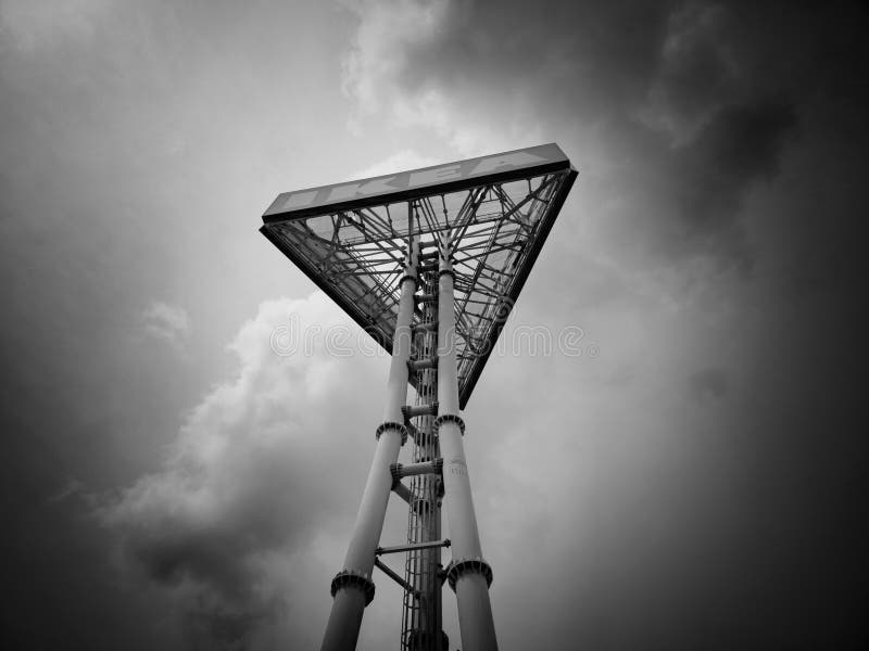 Three Sided Steel Structure Billboard Support Stock Photo - Image of ...