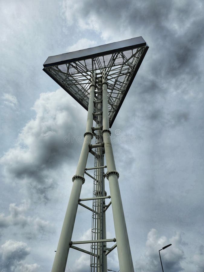 Three Sided Steel Structure Billboard Support Stock Photo - Image of ...