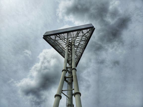 Three Sided Steel Structure Billboard Support Stock Photo - Image of ...