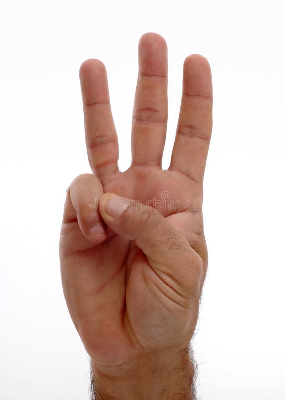 Three sign stock photo. Image of finger, business, sign - 7108038