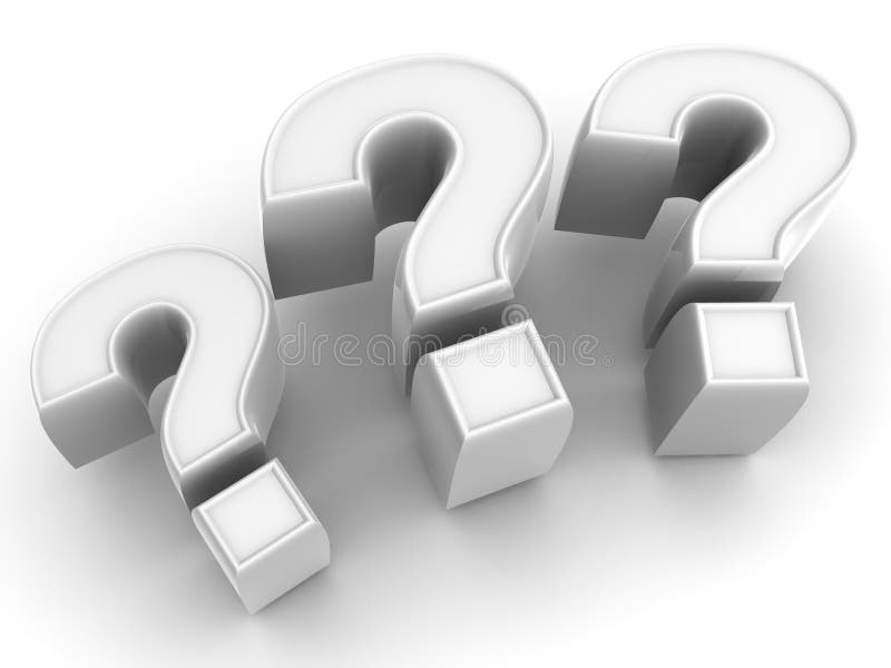 Three signs on a question stock illustration. Illustration of ...