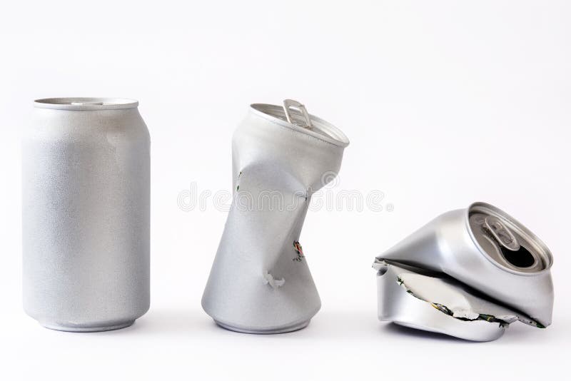 Two Silver Cans, Canned, Empty, for Fish, Meat, Seafood Stock Photo ...