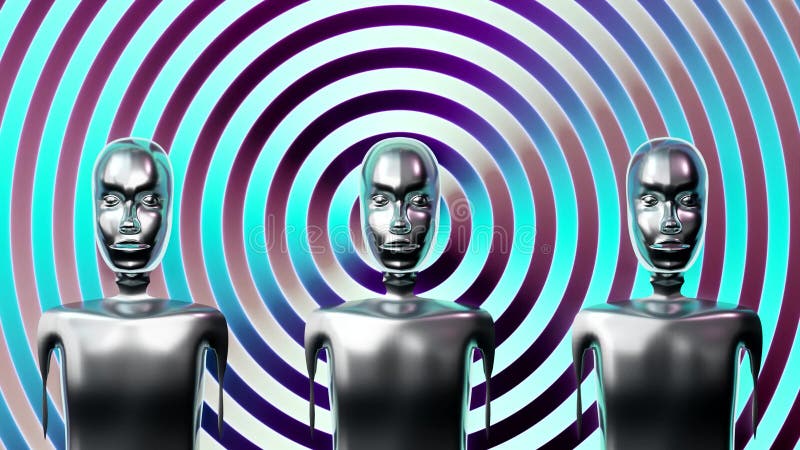 Three Man Faces and Matrix Style Binary Code Stock Video - Video of ...