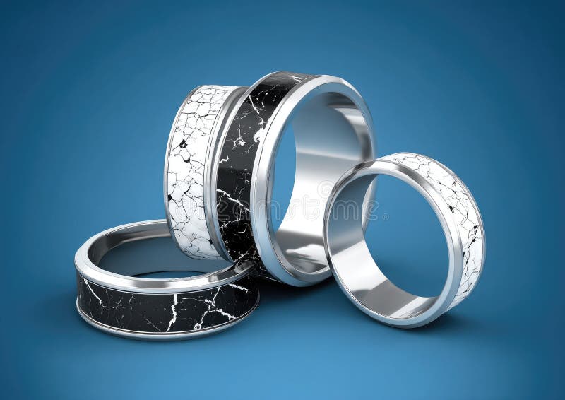 AI-Generated Cracked Marble Rings Stock Illustration - Illustration of ...