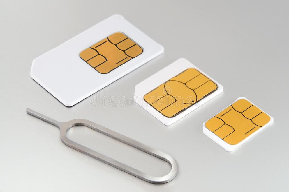 Three SIM cards stock photo. Image of micro, cellphone - 93584128