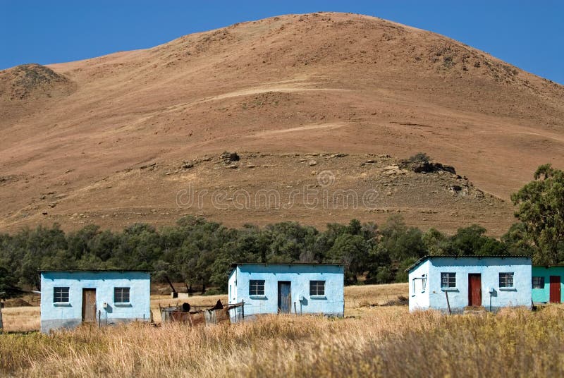 Three Simple Basotho Houses Stock Image - Image of huts, lesotho: 2535135