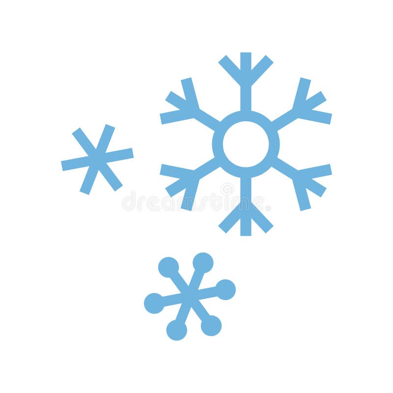 Three Simple Blue Snowflakes in Different Styles. Perfect for Winter ...