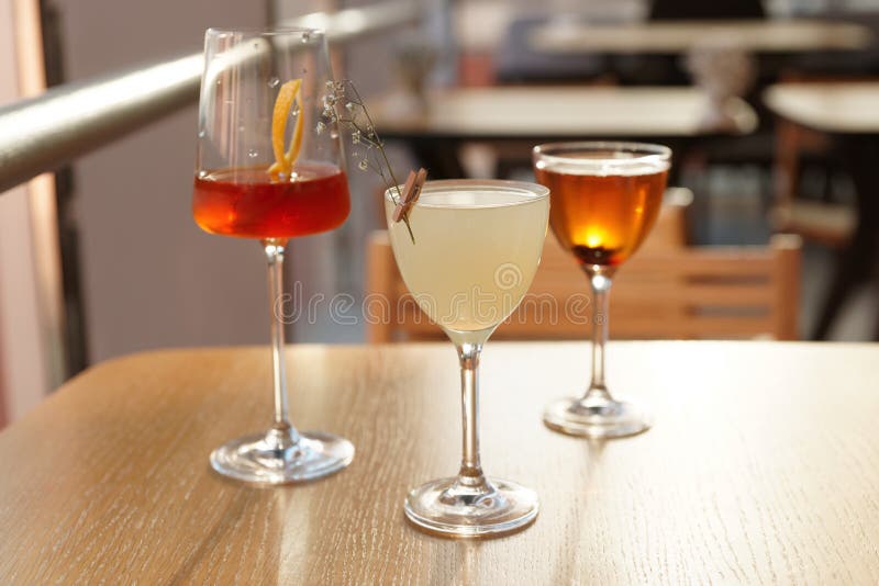 Three Simple Looking Cocktails Stock Image - Image of glass, japanese ...