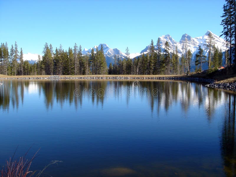 Three Sisters stock photo. Image of silvertip, canmore - 10497856