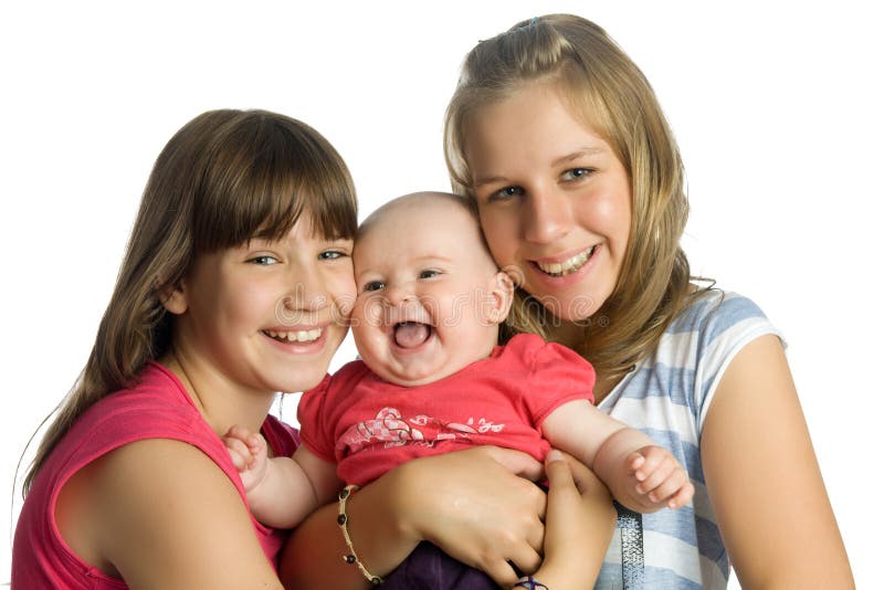 Three sisters stock image. Image of female, girls, child - 11028267