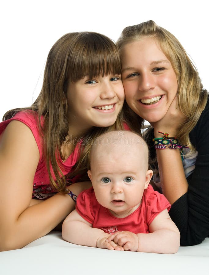 Three sisters stock image. Image of female, girls, child - 11028267