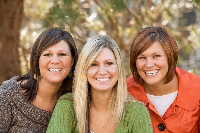 Three Sisters stock photo. Image of cheerful, happy, fall - 12188376