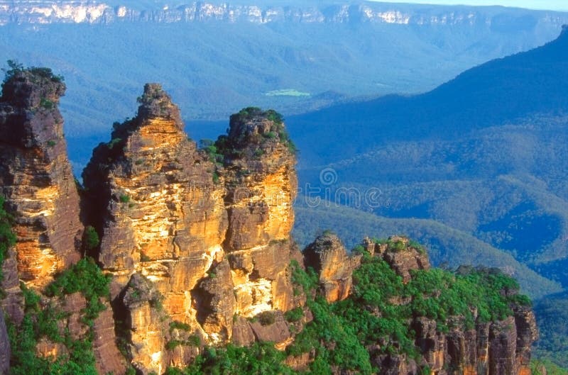 Three sisters stock image. Image of country, lookout, green - 6971633