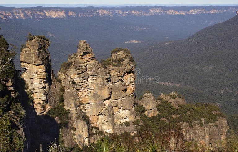 Three sisters Mountains stock photo. Image of excursion - 223664