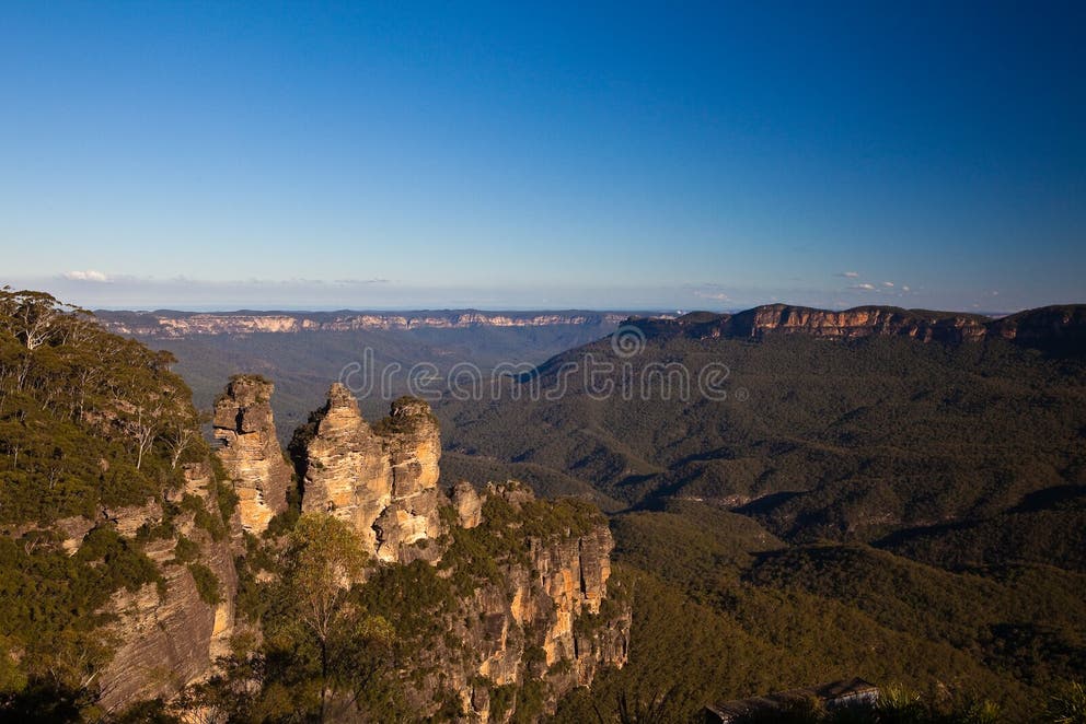 Three Sisters Rocks stock image. Image of beauty, tree - 14063457