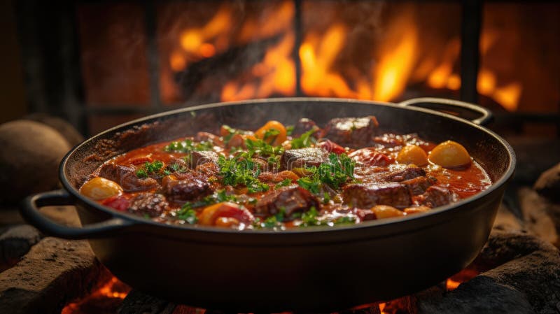 Three Sisters Stew is a Dish Made from Corn, Beans and Pumpkin. a Pot ...