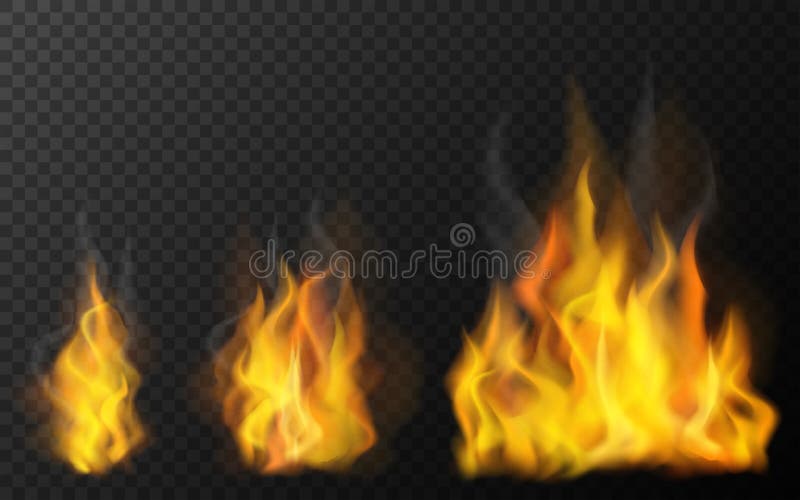 Three sizes of fire stock vector. Illustration of burning - 100862469
