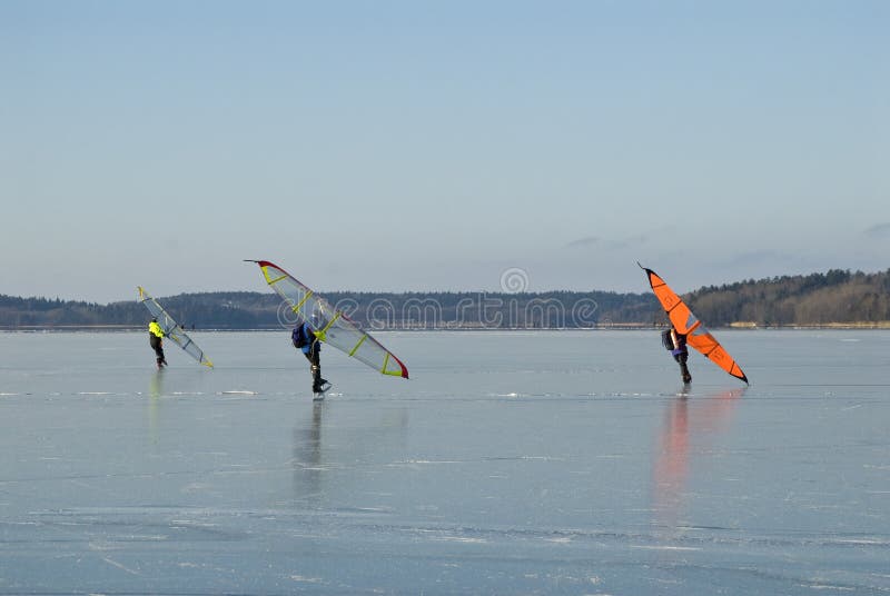 Skate Sailing and Tour Skaters Editorial Stock Image - Image of blade ...