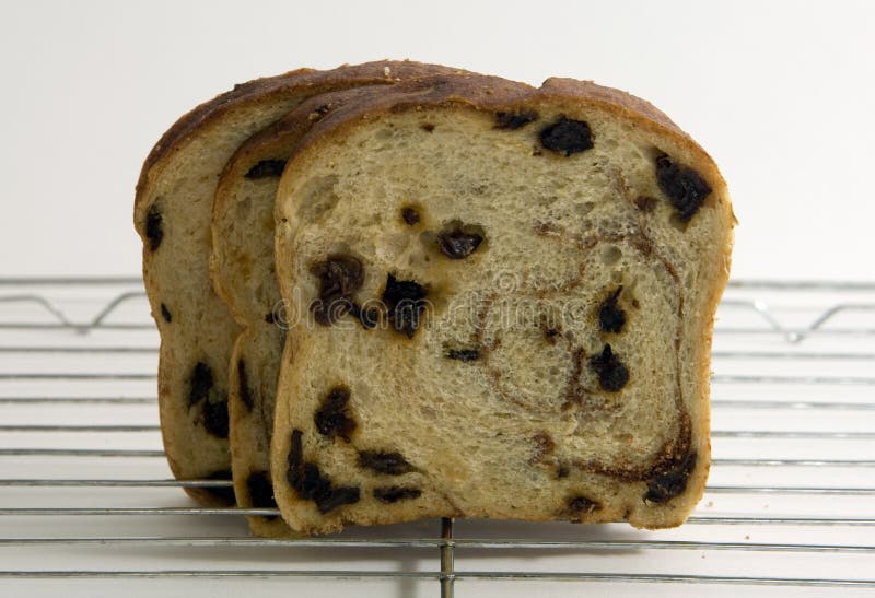 Three Slices of Raisin Bread Stock Photo - Image of toast, slice: 2421652