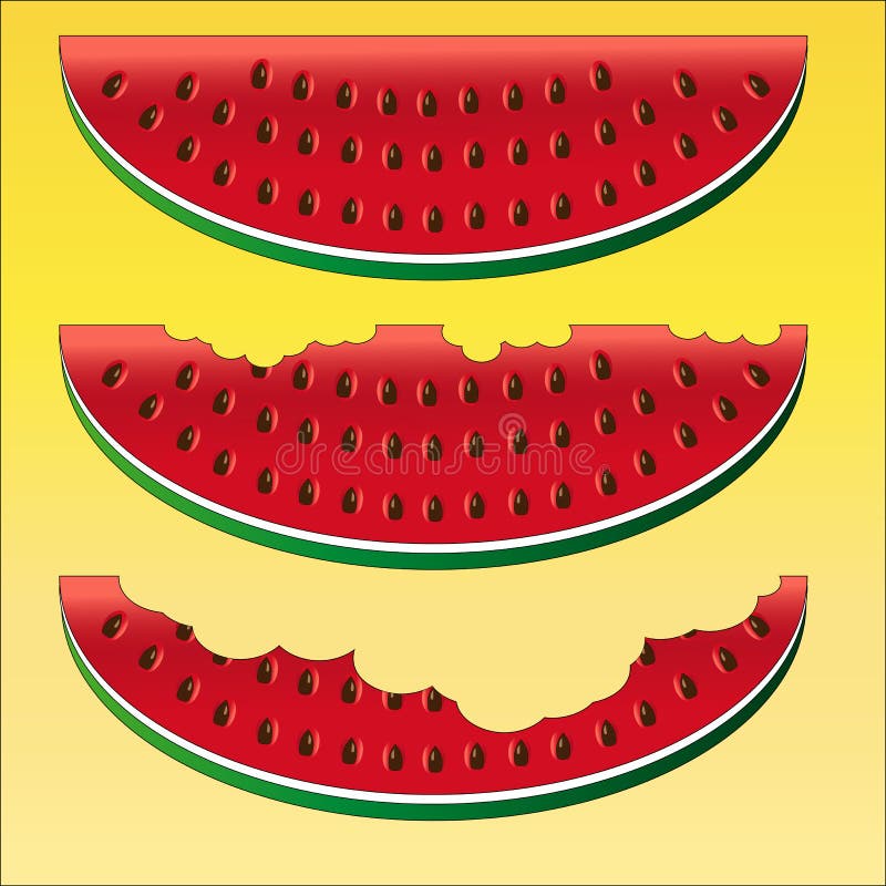 Watermelon Bitten Stock Illustrations – 214 Watermelon Bitten Stock ...