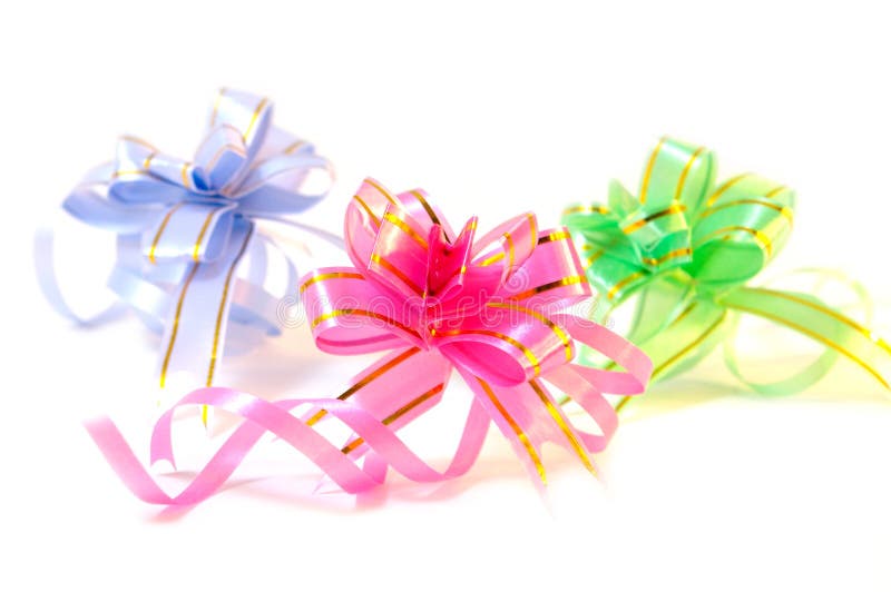 Three small bows stock photo. Image of souvenir, isolated - 7503090