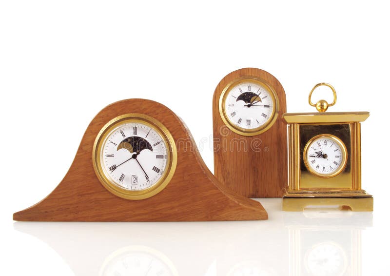 Small Clocks Showing Various Time of the Day Stock Image - Image of ...