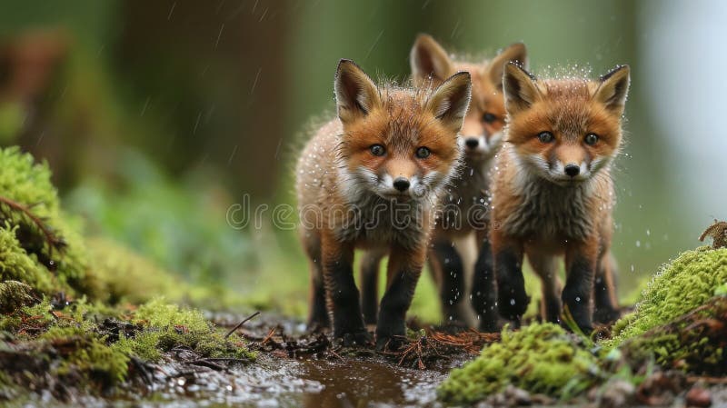 Three Foxes Stock Photos - Free & Royalty-Free Stock Photos from Dreamstime