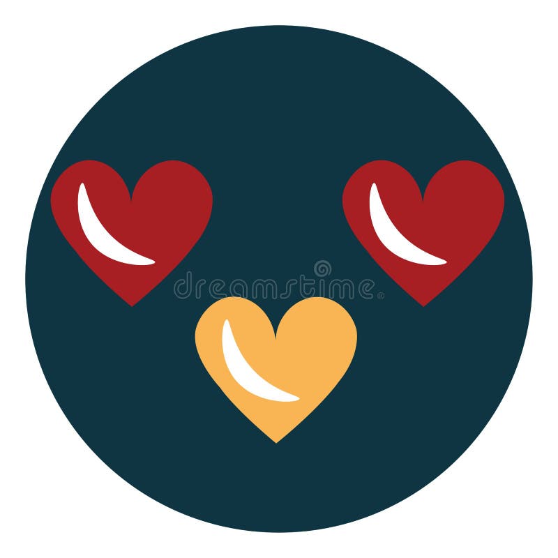 Three small hearts, icon stock vector. Illustration of romance - 260373855