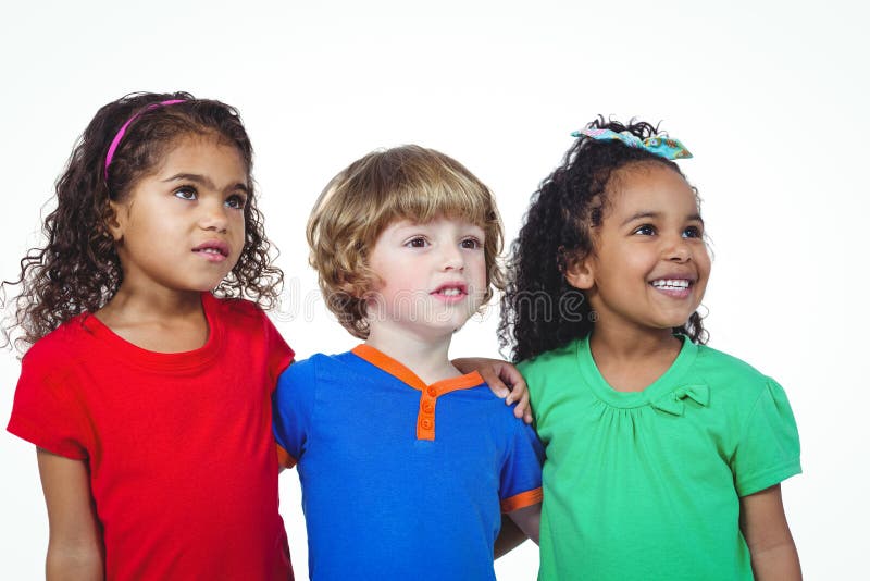 Three Small Kids Standing Line Stock Photos - Free & Royalty-Free Stock ...