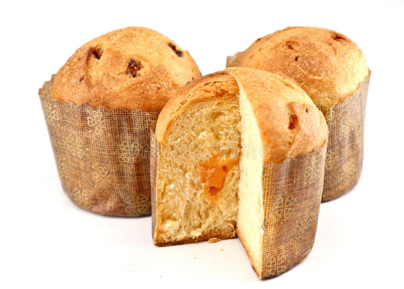 Panettone on an White Background Stock Image - Image of bakery, cake ...