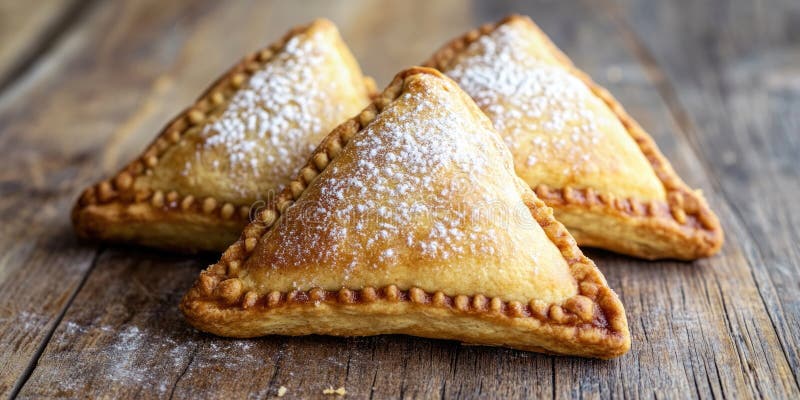 Three pastries with sugar stock photo. Image of sweet - 362859164