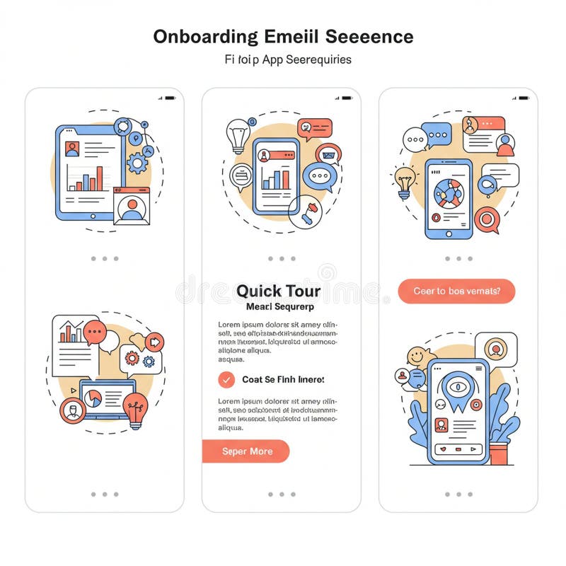 Three Smartphone Screen Designs Feature Colorful, Abstract ...