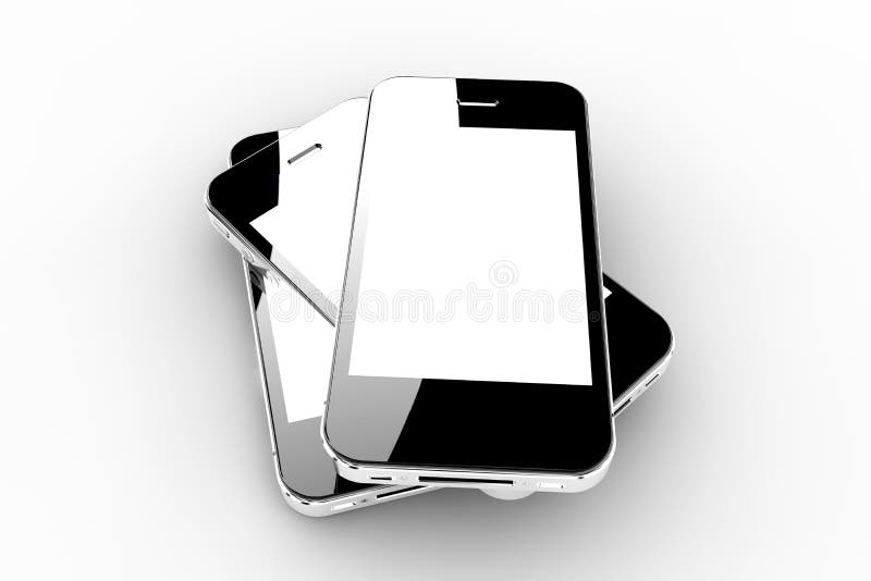 Three smartphones stock illustration. Illustration of cellular - 32877894