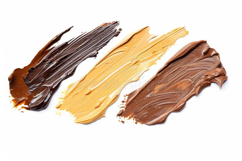 Three Smears of Foundation in Different Colors. Generative AI. Stock ...