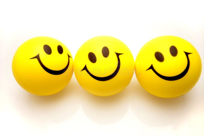 Three smiley faces stock image. Image of balls, cheerful - 6190373
