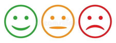 Three smilies - vector stock illustration. Illustration of quality ...