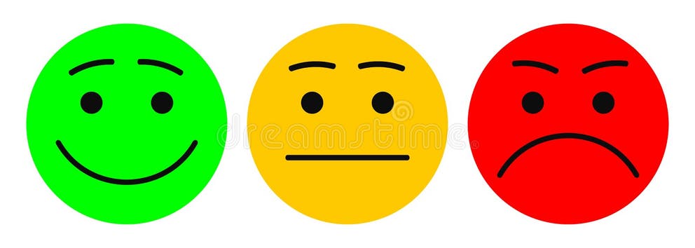 Three smilies - vector stock illustration. Illustration of expression ...
