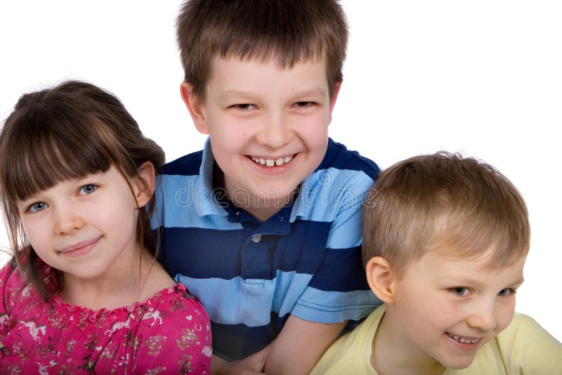 Smiling Children stock image. Image of caring, hugging - 1587899