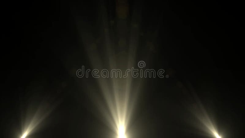 Three Soft Perspective Rays of Light on a Black Background Stock Video ...