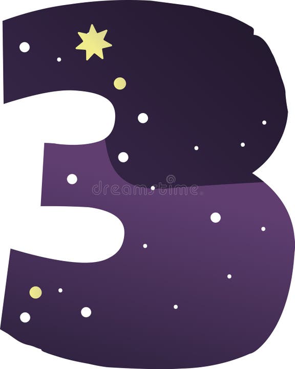Three Space Digit stock vector. Illustration of techno - 354436461