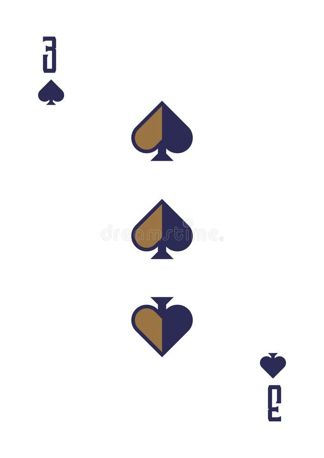Three of Spades. Vector Illustration Decorative Design Stock Vector ...