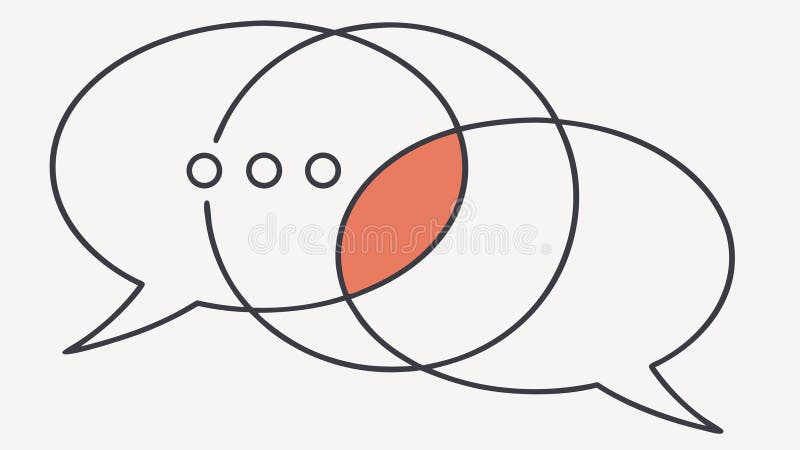 Three Speech Bubbles for Group Chat, Discussion, Vector Design ...