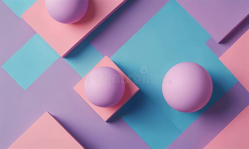 Three Spheres Varying Sizes and Colors are Arranged in 3D Space, with ...