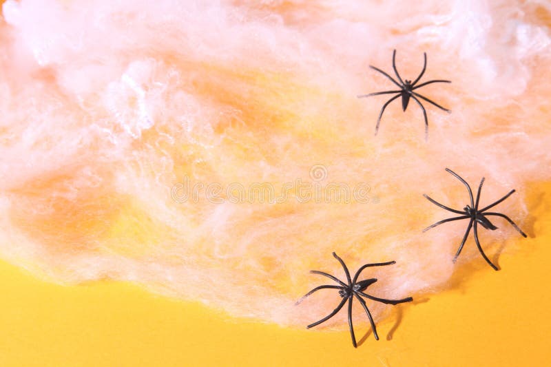 Three Spiders on Artificial Web Stock Photo - Image of international ...