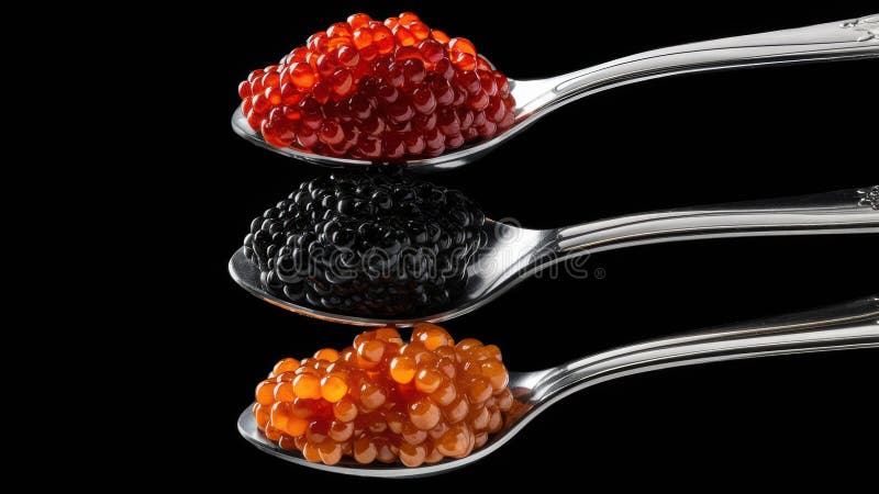 Three Spoons with Blue Red and Yellow Glitter Stock Photo - Image of ...