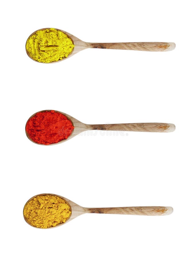 Three spoons with spices stock image. Image of ingredient - 29938963